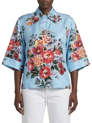 Dolce & Gabbana Floral Silk Shirt - Multicolor