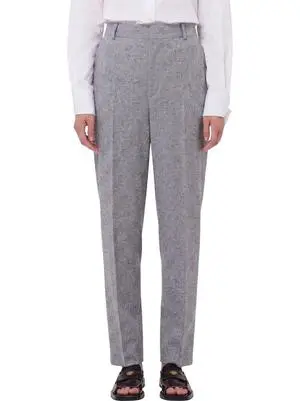 Moschino Mid-rise Sartorial Skinny Pants In Wool And Silk Blend - Multicolor