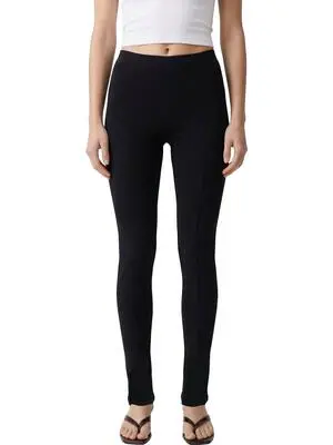 TOTEME Stretch Fabric Leggings - Black