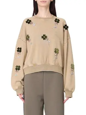 Pinko Embellished Crewneck Sweatshirt - Beige