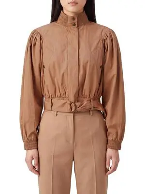 Chloé Cotton Poplin Cropped Jacket - Red