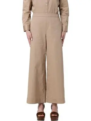Max Mara Cotton Cropped Trousers - Camel