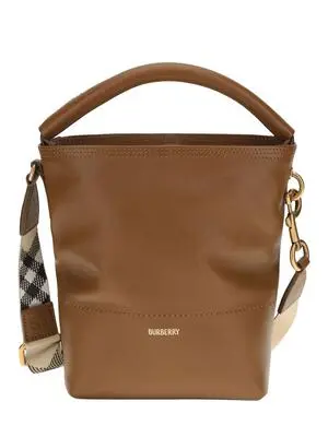 Burberry Burberry B-Clip Mini Handbag In Smooth Calfskin Leather Hazel