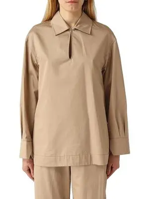 Max Mara Cotton Poplin Blouse - Camel