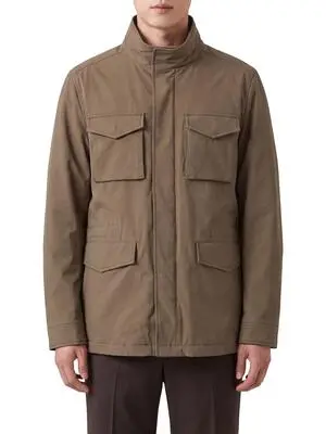 Herno Utility-style Technical Fabric High Neck Windbreaker Jacket - Brown