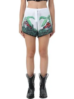 Amiri Knit Shorts With Tropical Print - Multicolor