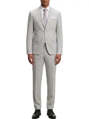 BOSS Single Breasted Suit In Virgin Wool Blend - Grey