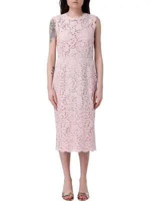 Dolce & Gabbana Lace Midi Sheath Dress - Pink