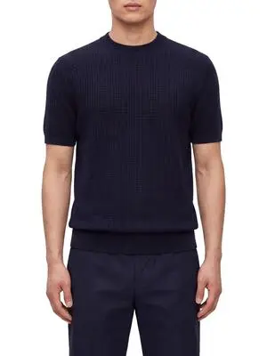 BOSS Cotton Crew Neck Sweater - Blue