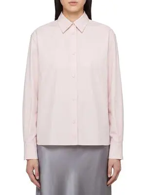 JIL SANDER Classic Cotton Shirt With Long Sleeves And Pointed Collar - Pink