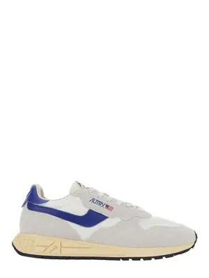 AUTRY Reelwind Two-tone Nylon And Suede Low Top Sneakers - Grey