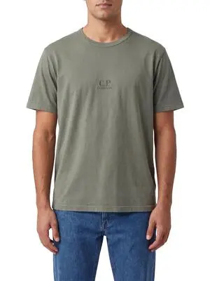 C.P. COMPANY Cotton T-shirt With Logo - Grey