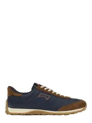 Camper Two-tone Leather And Suede Sneakers With Vibram Sole - Blue