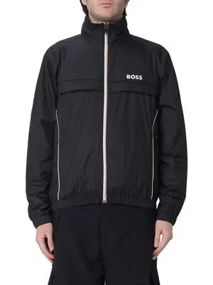 BOSS Polyester Jacket With Logo - Black