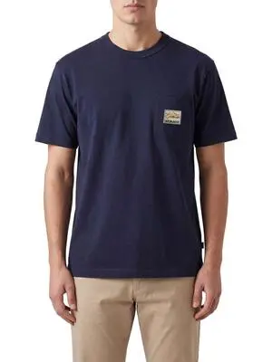 SEBAGO Crew-neck Short-sleeved Cotton T-shirt With Applied Logo - Blue