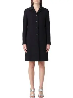 JIL SANDER Knee-length Single-breasted Virgin Wool And Silk Coat - Black