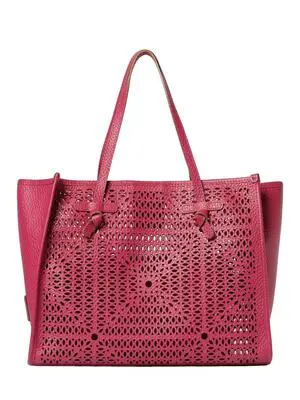 GIANNI CHIARINI Leather Tote Bag - Fuchsia