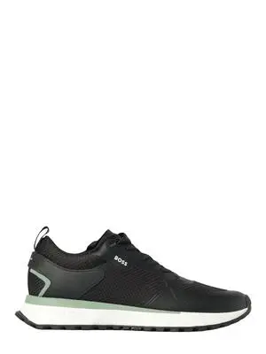 BOSS Mesh And Synthetic Sneakers - Black