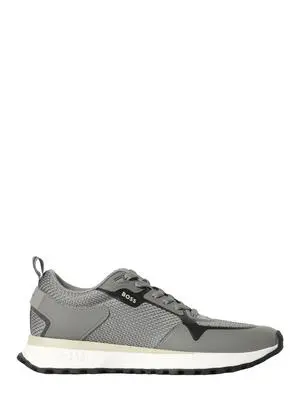BOSS Mesh And Synthetic Sneakers - Grey