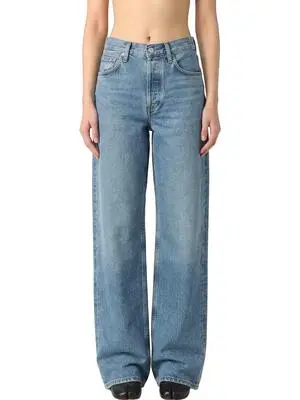 AGOLDE Wide-leg Jeans In Solid Color - Denim