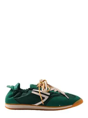 PURAAI Panther Vegan Leather And Nylon Sneakers - Green