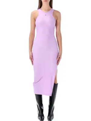 Coperni Midi Dress With Slit Detail - Violet