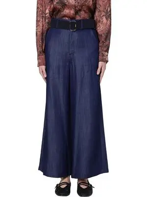 Liu Jo Wide Leg Lyocell Trousers - Blue