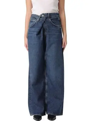 AGOLDE High Rise Wide Leg Jeans - Denim