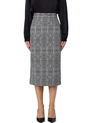 Elisabetta Franchi Printed Pencil Skirt - Black
