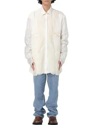 MAISON MARGIELA Patchwork Shirt Jacket - Beige