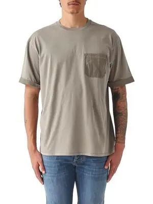 Premiata Cotton Crew Neck T-shirt With Patch Pocket - Grey