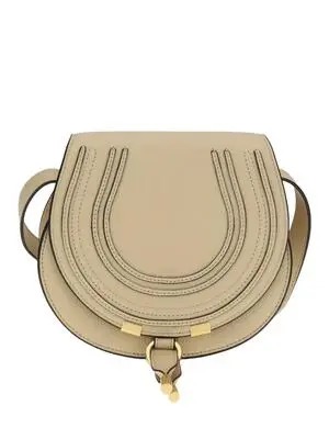 Chloé Chloé Marcie Mini Grained Calfskin Crossbody Bag Beige