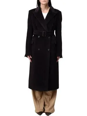Tagliatore Double-breasted Belted Coat - Brown