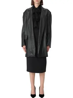 Max Mara Leather Blazer - Black