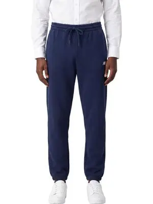 NEW BALANCE Slim Fit Cotton Jogging Pants With Drawstring Waist - Blue