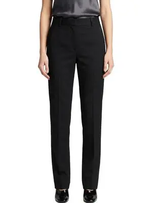 TOTEME Wool Blend Tailored Trousers - Black