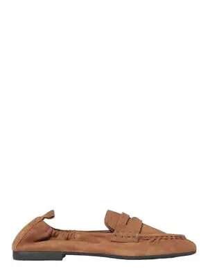 PAIA COPENHAGEN Suede Calfskin Loafers With Penny Bar - Brown