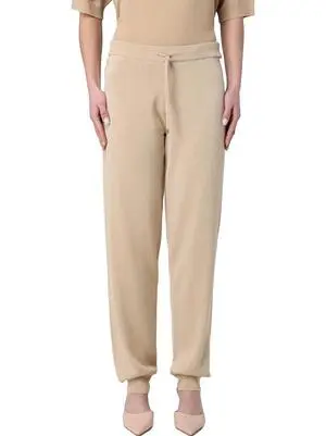 KANGRA Cotton Knit Drawstring Trousers - Biscuit