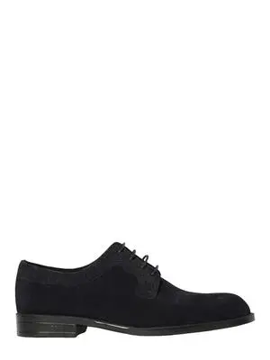 BOSS Suede Derby Shoes - Blue