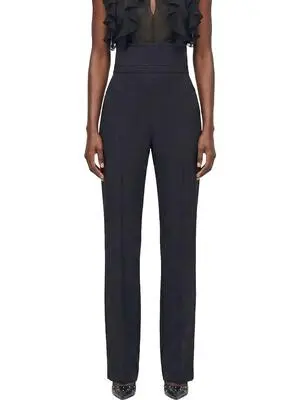 Alexander McQueen Tailored High Waisted Trousers - Black