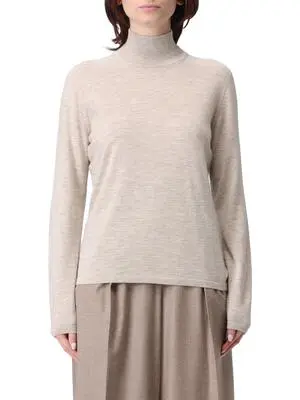 Max Mara Mock Neck Fine Knit Pullover - Beige