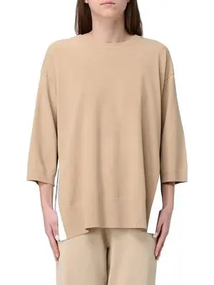 KANGRA Two-tone Viscose Blend Top - Beige