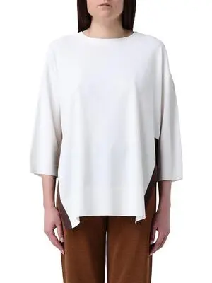 KANGRA Two-tone Viscose Blend Top - White