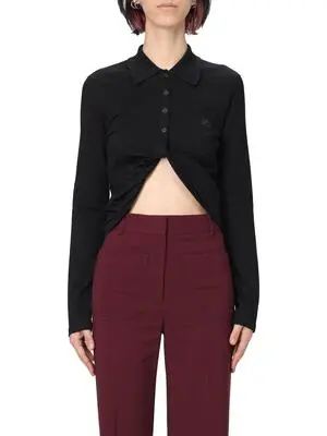 COURREGES Long Sleeve Polo Shirt - Black