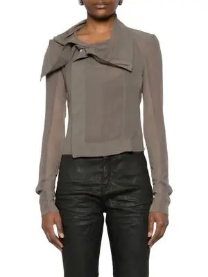 Rick Owens Stretch Jersey Biker Jacket - Grey