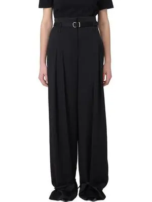JIL SANDER Tailored Wide Leg Trousers - Black