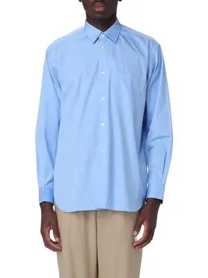 Comme Des Garçons Classic Long-sleeve Shirt In Cotton Poplin - Blue