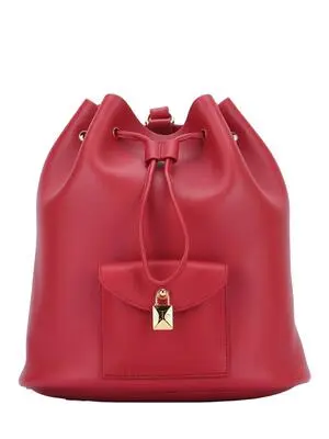 Loro Piana Leather Backpack - Red