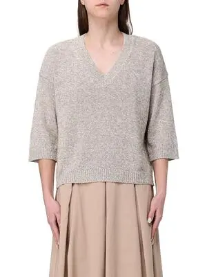 KANGRA Cotton Blend V-neck Sweater - Camel