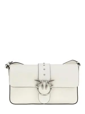 Pinko Crossbody Bag With Bird Clasp - White